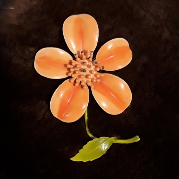 Jewelry | Vintage Large Orange Flower Pin | Poshmark